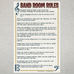 Band Room Rules – Tone Deaf